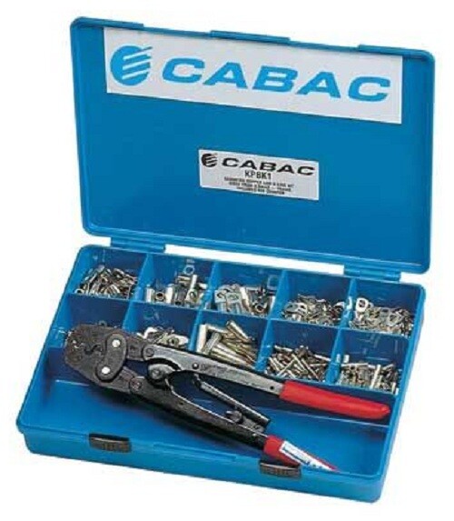 Cabac COPPER LUG KIT 2.5-16mm² 576Pcs Lugs & Links, K26 Crimper Tool ...