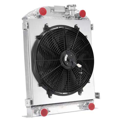 3 Rows Aluminum Radiator Shroud Fan Kits For 1932 Ford Flat Head V8 ...