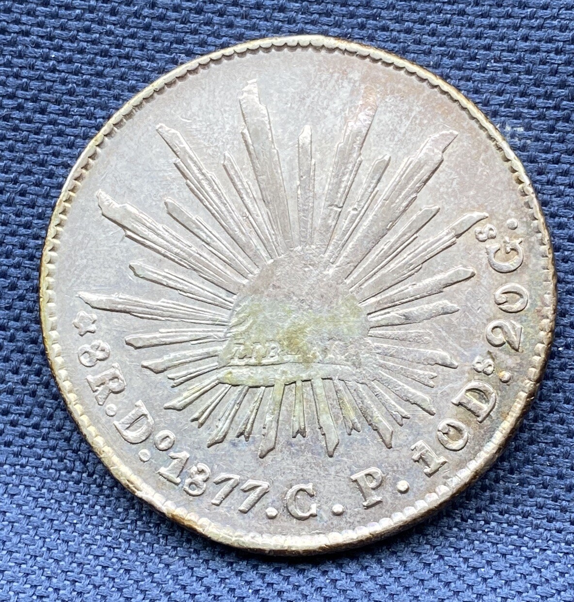 A 1877 8 Reales Mexican Silver Coin . | eBay