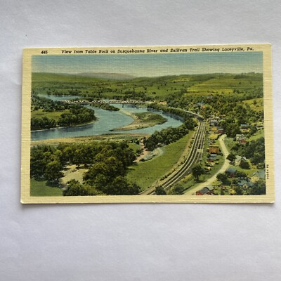 Table Rock on Susquehanna River Sullivan Trail Laceyville PA Postcard ...