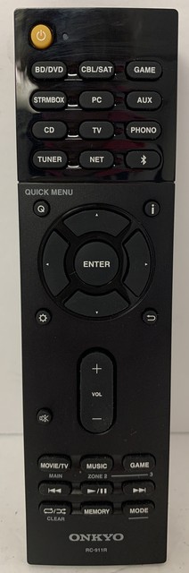 Original Onkyo Rc-911r Remote Control RC911R for sale online | eBay