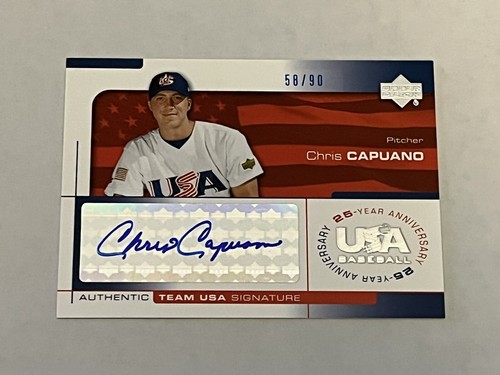 Chris Capuano 2004 Upper Deck Team USA Authentic Signature Autograph ...
