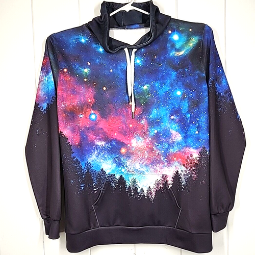 Galaxy All Over Print Hoodie Sweatshirt Unisex XXL AOP Night Sky ...