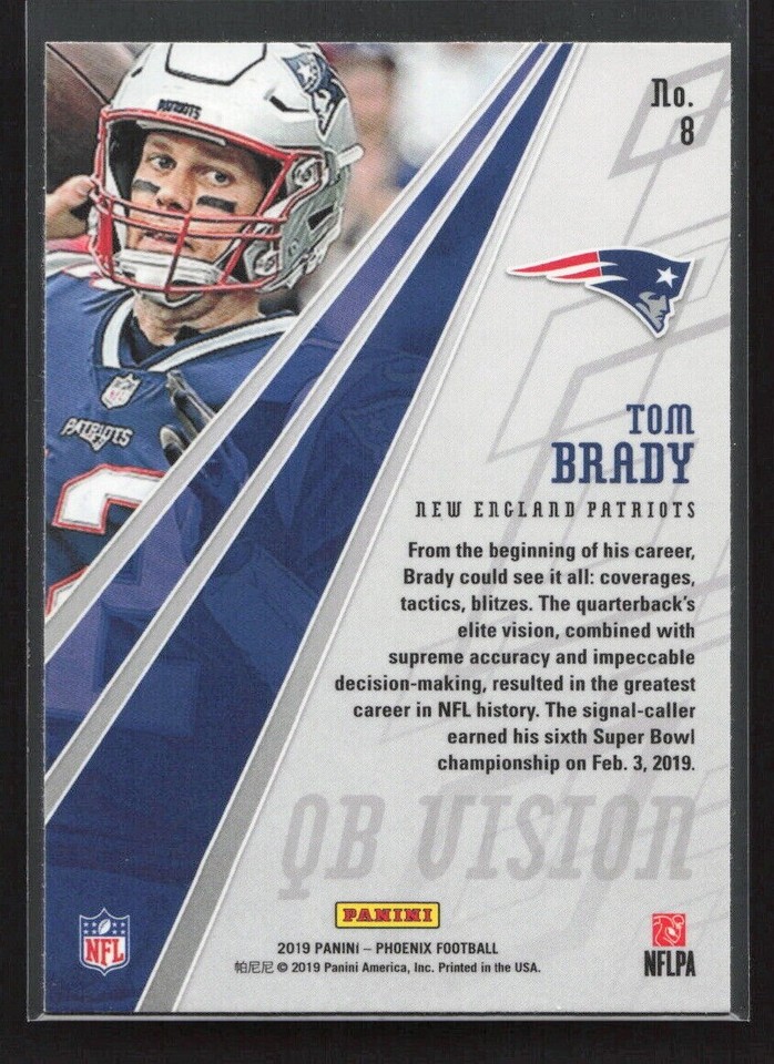 2019 Phoenix Tom Brady QB Vision #8 | eBay
