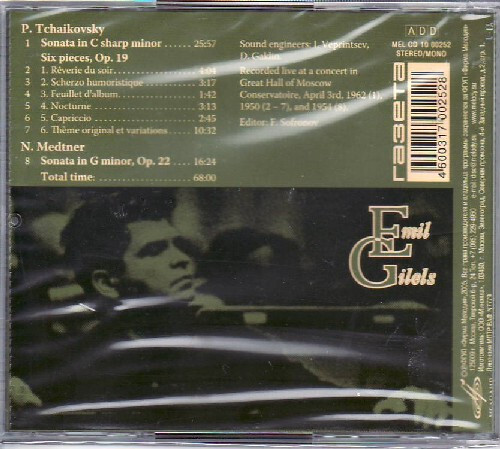EMIL GILELS Tchaikovsky Medtner - Piano sonatas CD NEW SEALED ...