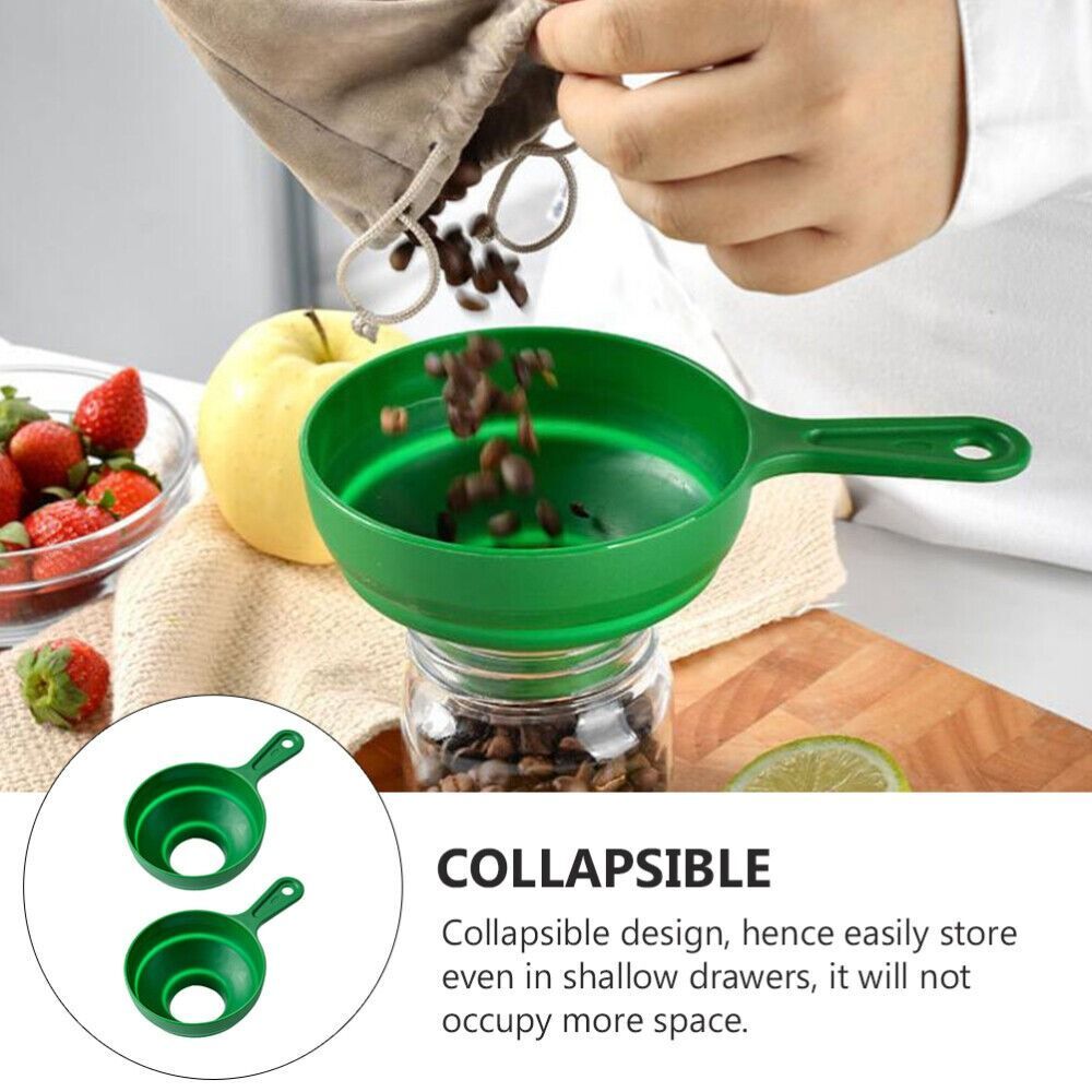 Wide Mouth Folding Telescopic Funnel Oil Jam Funnels Liquid Filling ...
