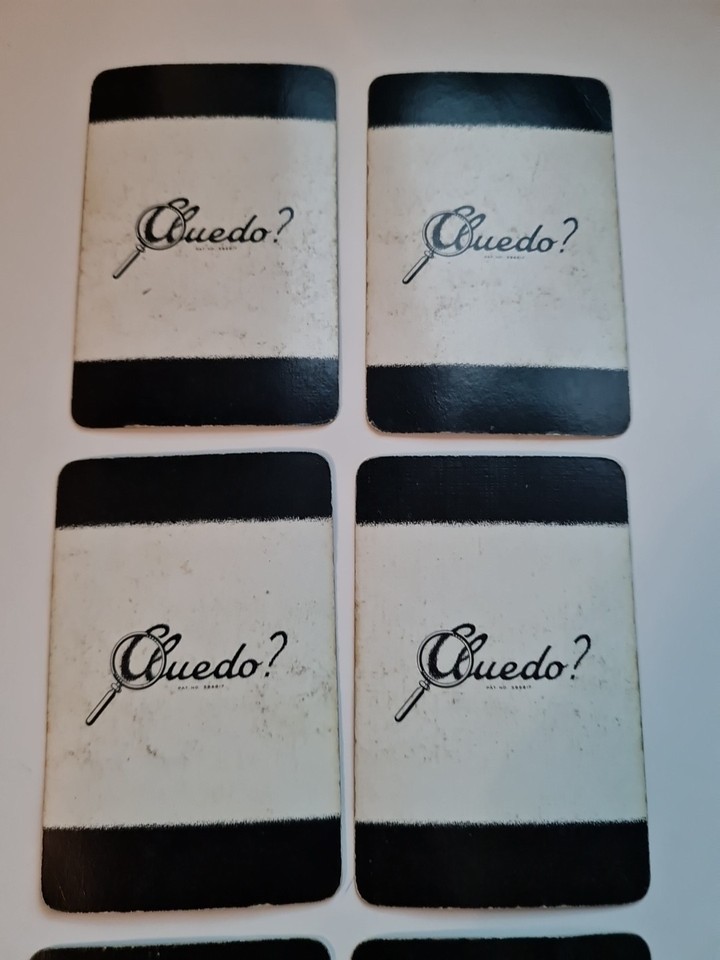 Cluedo Vintage Weapons Cards 1965 Original Waddingtons Full 6 Cards ...