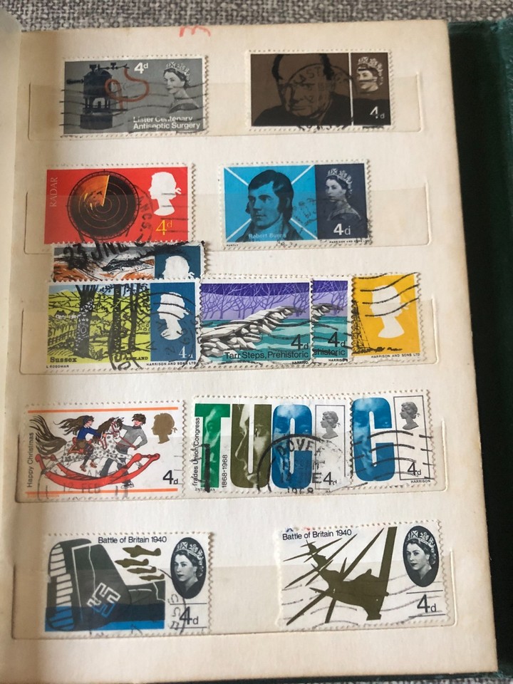 Stamp album with mostly UK GB stamps as shown | eBay UK