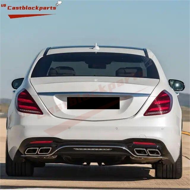 S63 AMG Bumper Body Kit Tips S550 S-Class Facelift S550 S560 New W222 ...