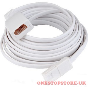 5M 10M BT Landline Telephone Extension Cable Lead Phone Line Fax Modem ...