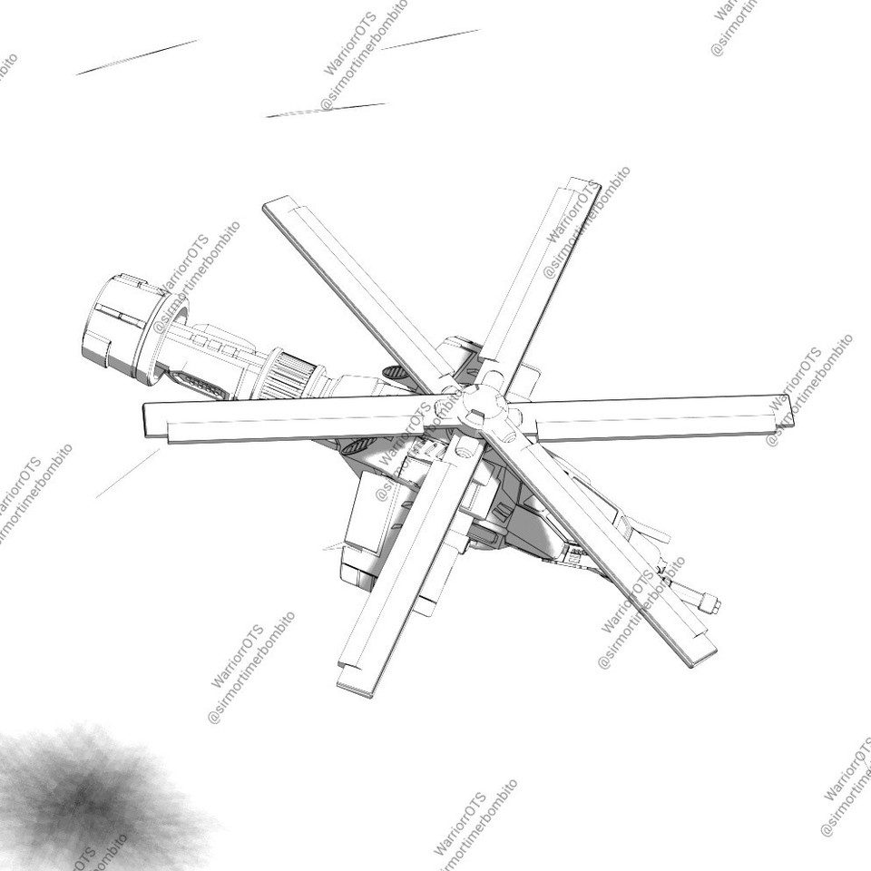 Battletech Alternative - Warrior OTS Attack Helicopter x4 w/ Hex Bases ...