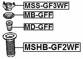 MSS-GF3WF Febest FRONT SHOCK ABSORBER MOUNTING 4060A417 | eBay