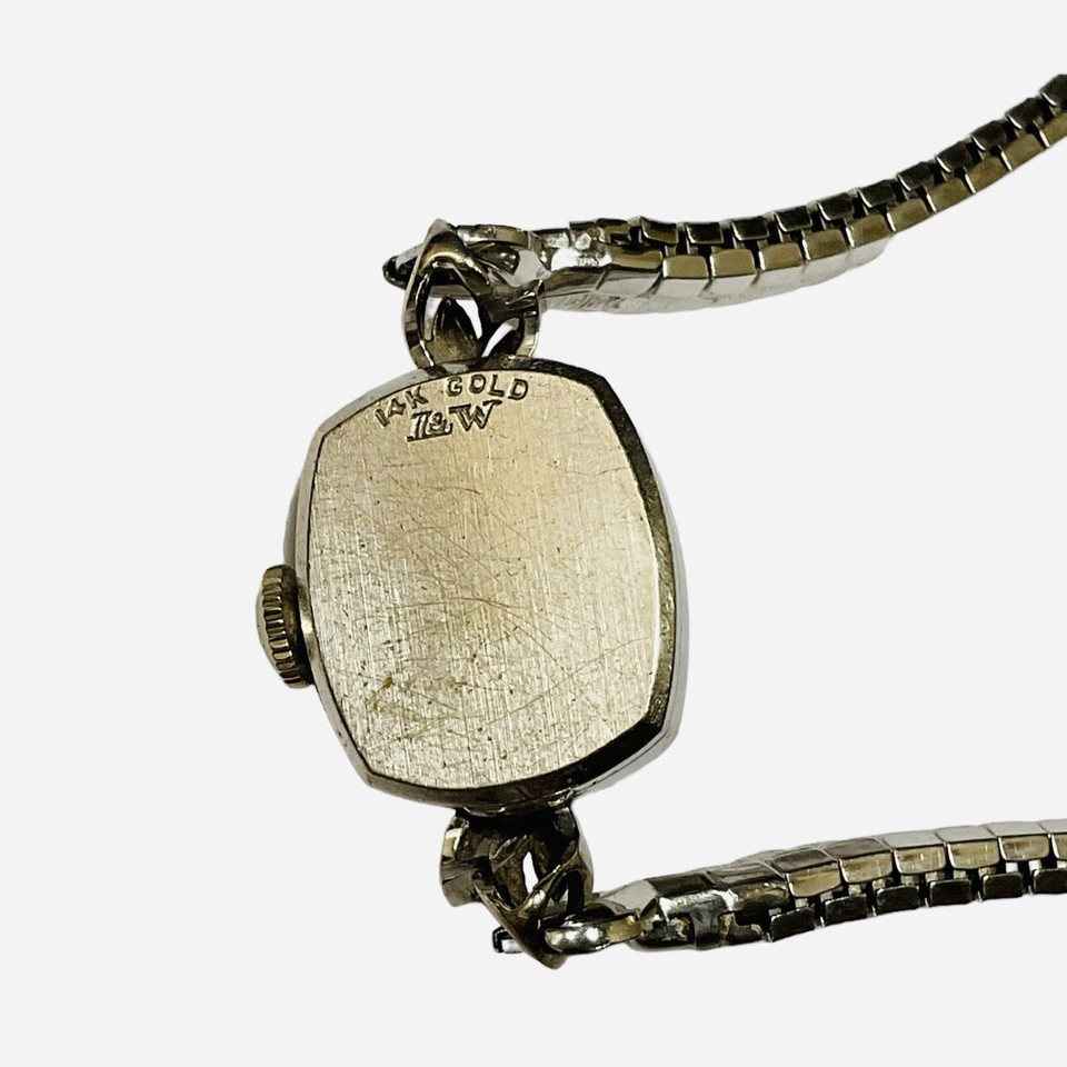 Longines 14K White Gold Case Watch L&W Swiss Spiedel Band Ladies ...