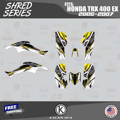 Graphics Kit for HONDA TRX400EX (2005-2007) 16MIL SHRED-Yellow | eBay