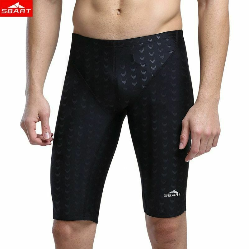Men Sharkskin Swimwear Swim Trunks Swimsuit Racing Jammers Swimming ...