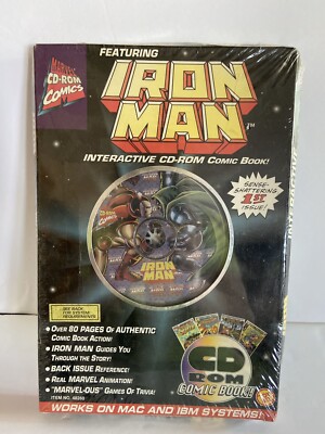 1995 Marvel CD-ROM Comics "IRON MAN" Interactive CD-ROM Comic Book, NEW ...
