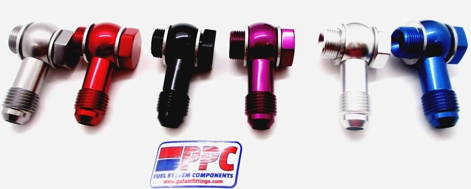 06 An Male Flare to 9/16"-24 Holley Carb banjo Inlet Fitting & Bolt ...