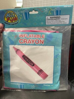 Kid Fun Inflatable 46" Magenta Crayon Party Favor Supply New!!! | eBay