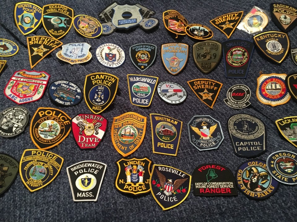Lot of 100 Various Police Dept. Patches Vintage Ones Included (lot nj2 ...