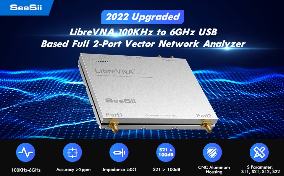 LibreVNA 100kHz-6GHz Vector Network Spectrum Analyzer 2-Port Signal ...