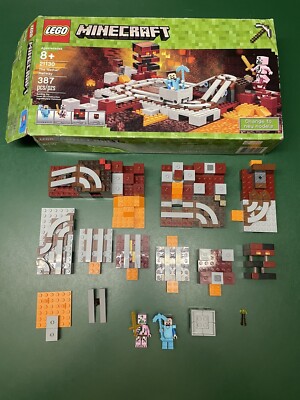 LEGO Minecraft The Nether Railway (21130) w/ Box - With Mini Figures ...