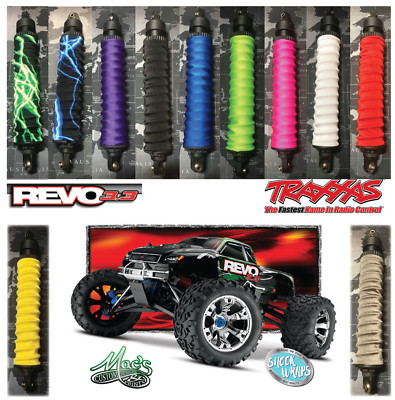 *FITS* Traxxas E-REVO / Revo RC Shock Covers Wraps Dust Sox Spring ...
