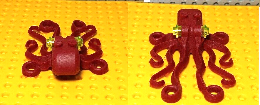 LEGO Octopus Deep Sea Diving Creature Oceanographer Friend Maroon Dark ...