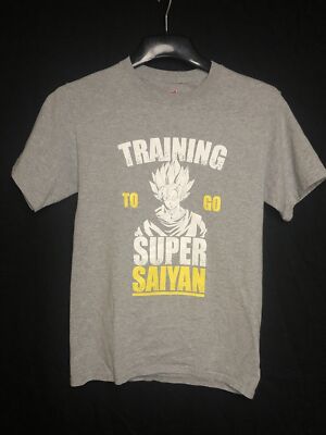 DBZ Dragon Ball Z Goku Training To Go Super Saiyan Gym Shirt Gray Small ...