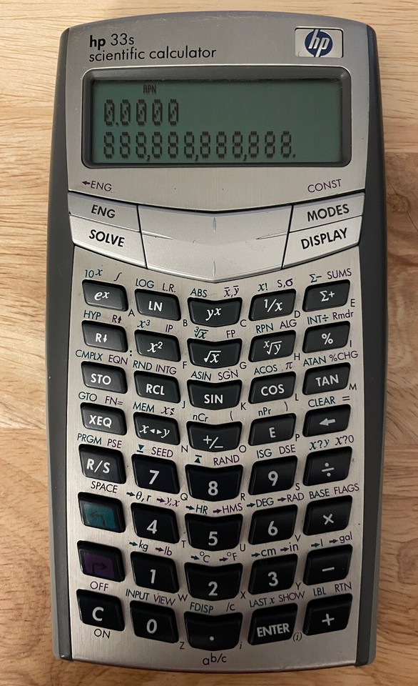Vintage Hewlett Packard HP-33S Scientific Calculator -- TESTED/NEW BAT ...