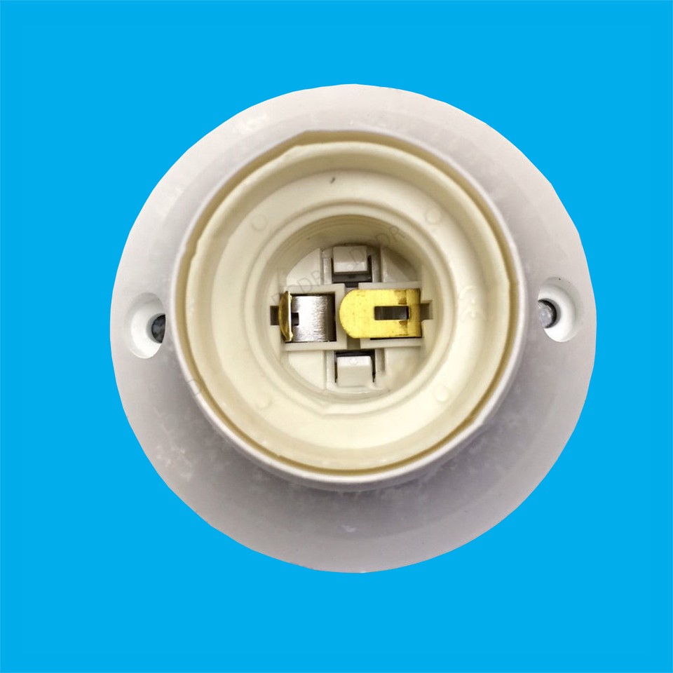 1x Edison Screw White Angled Batten Ceiling Lamp Holder ES E27 Light ...