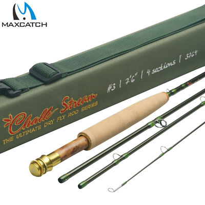 Maxcatch CHALK Streams Fly Fishing Rod 2/3wt 6.6/7.6ft Ultimate Dry ...