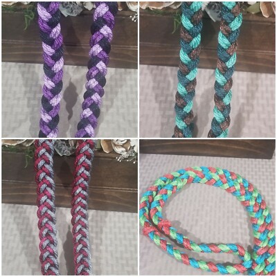 Barrel Racing Reins, Western Custom Braided Reins, Custom Colors, with ...