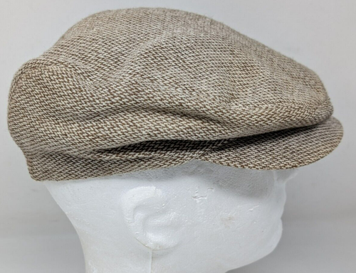 Vintage Tweed Wool Flat Cap Ivy Gatsby Hat Mens Size Small Union Made ...