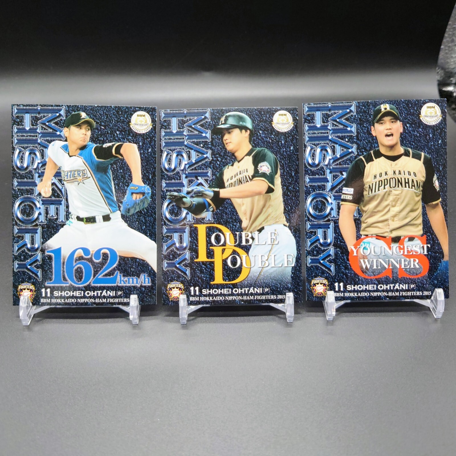 SHOHEI OHTANI 2015 BBM Make History Set of 3 Nippon Ham Fighters ...