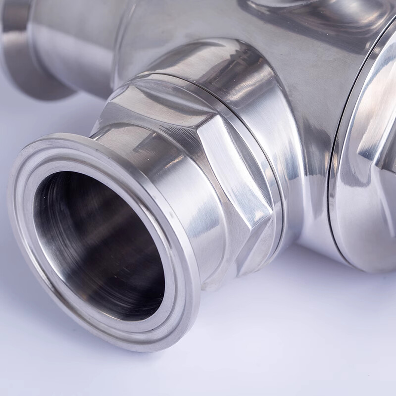2-1/2" Sanitary 3-Way Ball Valve T-Port Tri Clamp Quick Ferrule SS304 ...