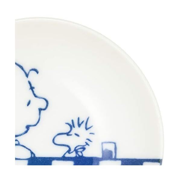 PEANUTS Snoopy Sometsuke Blue & White Small dishes plates set of 5 w ...