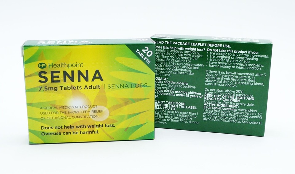 2x Senna Constipation Laxative Pods Natural Digestive Remedy 7.5mg - 20 ...