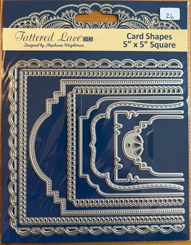 TATTERED LACE METAL DIE - CARD SHAPES 5’ X 5’ SQUARE - METAL DIE SET ...