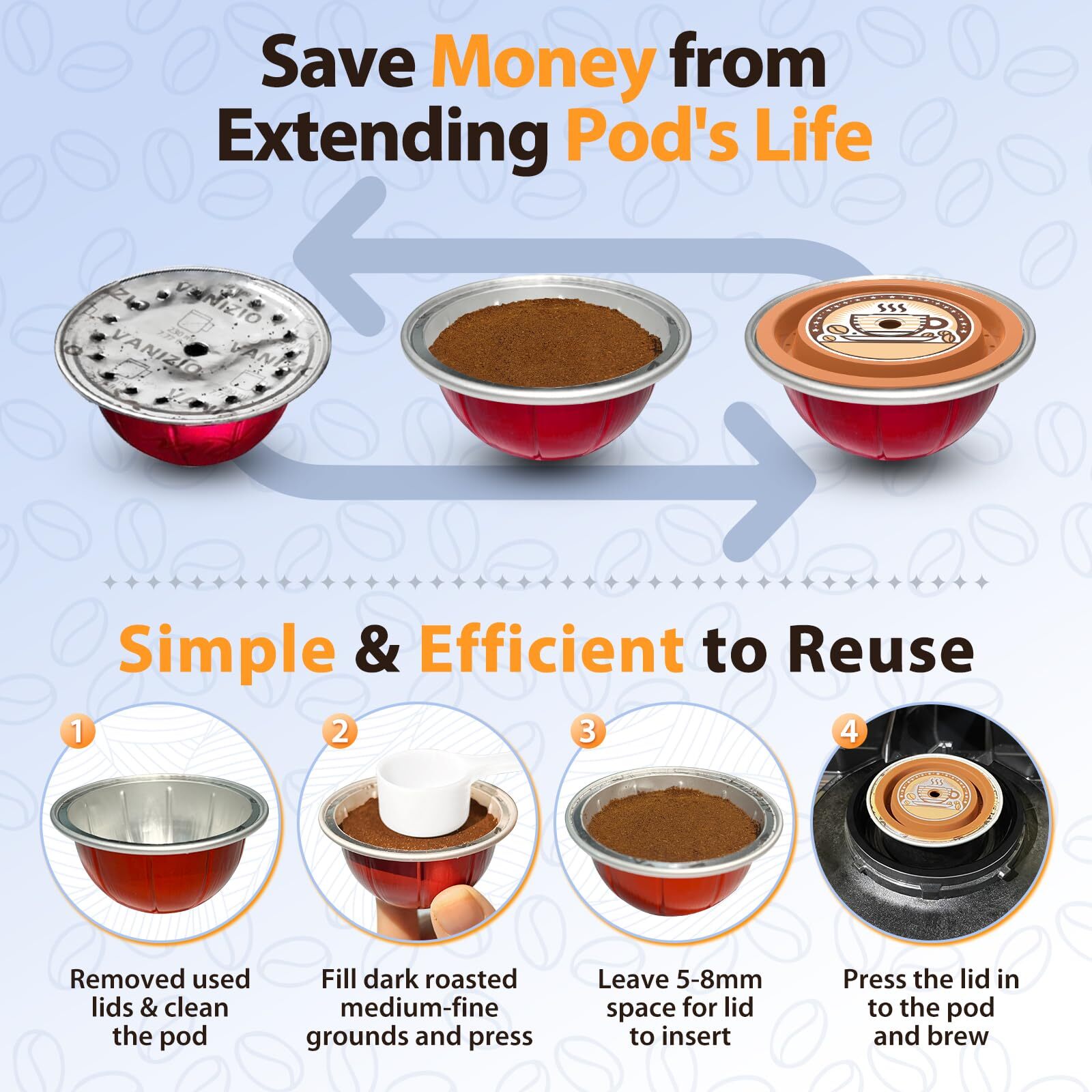 Reusable Lids for Nespresso Pods Vertuo 3pcs Food Grade Silicone Caps ...