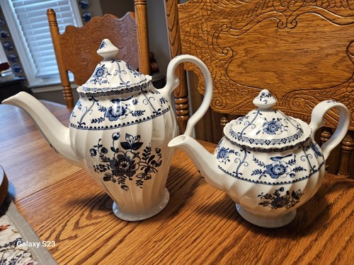 TWO Rare Johnson Brothers "Indies" Blue Pattern Teapots - See ...