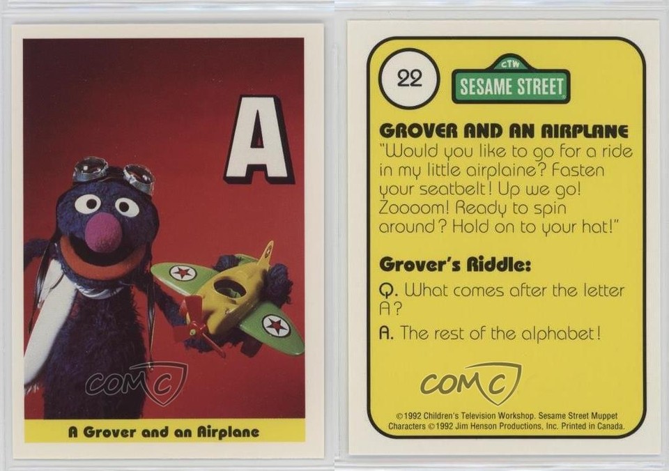 1992 CTW Sesame Street A Grover and an Airplane #22 0kb5 | eBay