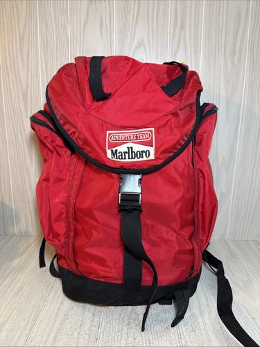 Vintage MARLBORO Adventure Team Camping Hiking Backpack Large Bag VTG ...