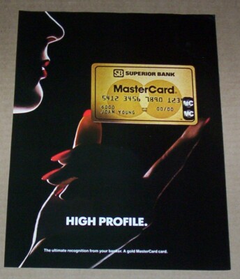 1984 print ad page - MasterCard gold credit card Superior Bank old ...