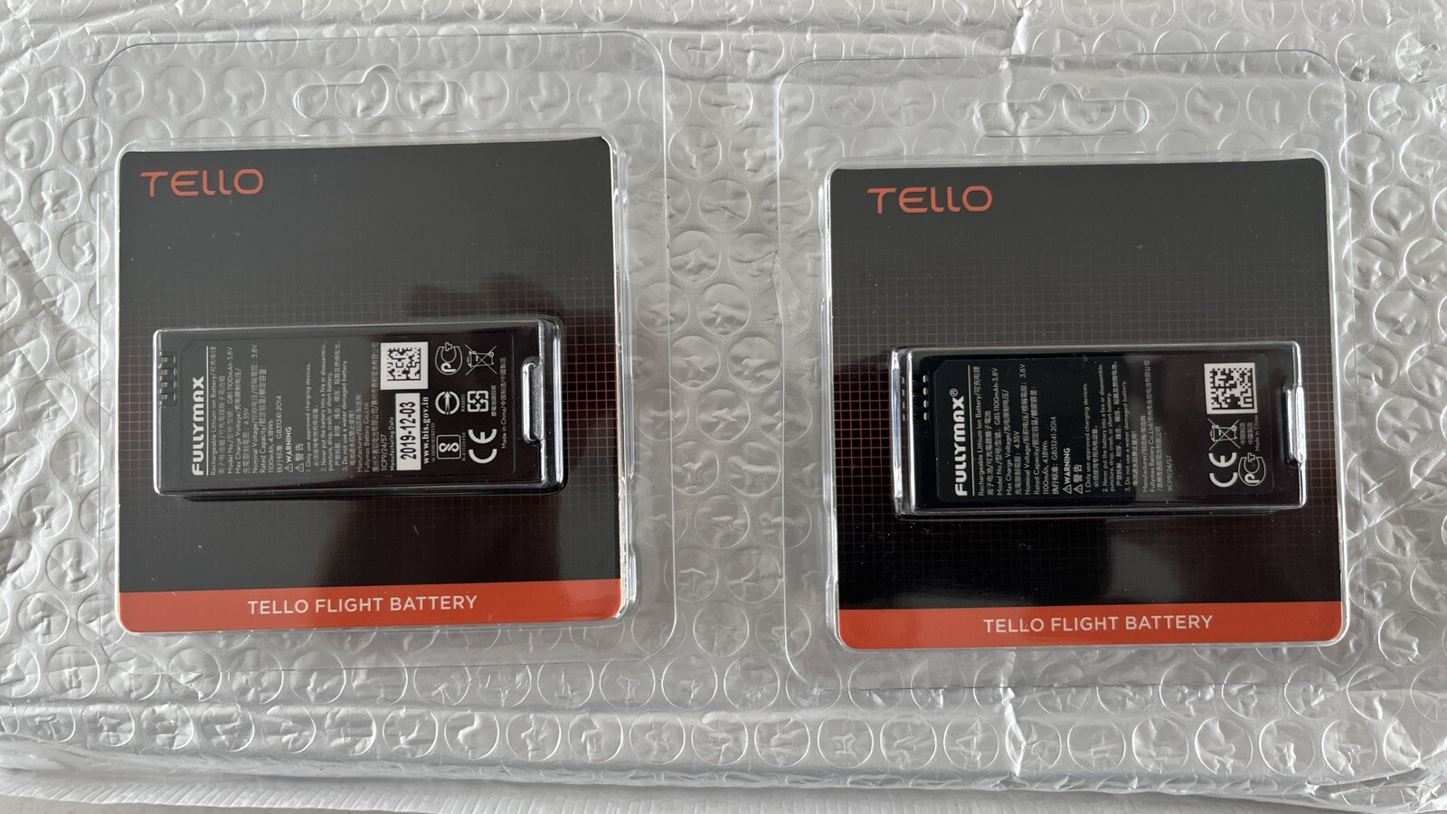 New Sealed 2 x DJI Original Tello Flight Battery 1100 mAh 190021309005 ...