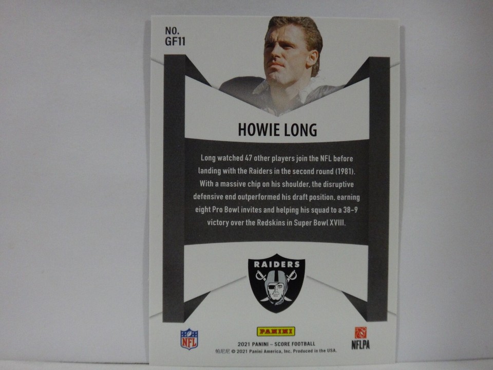 2021 Score Game Face Howie Long Los Angeles Raiders #GF11 | eBay