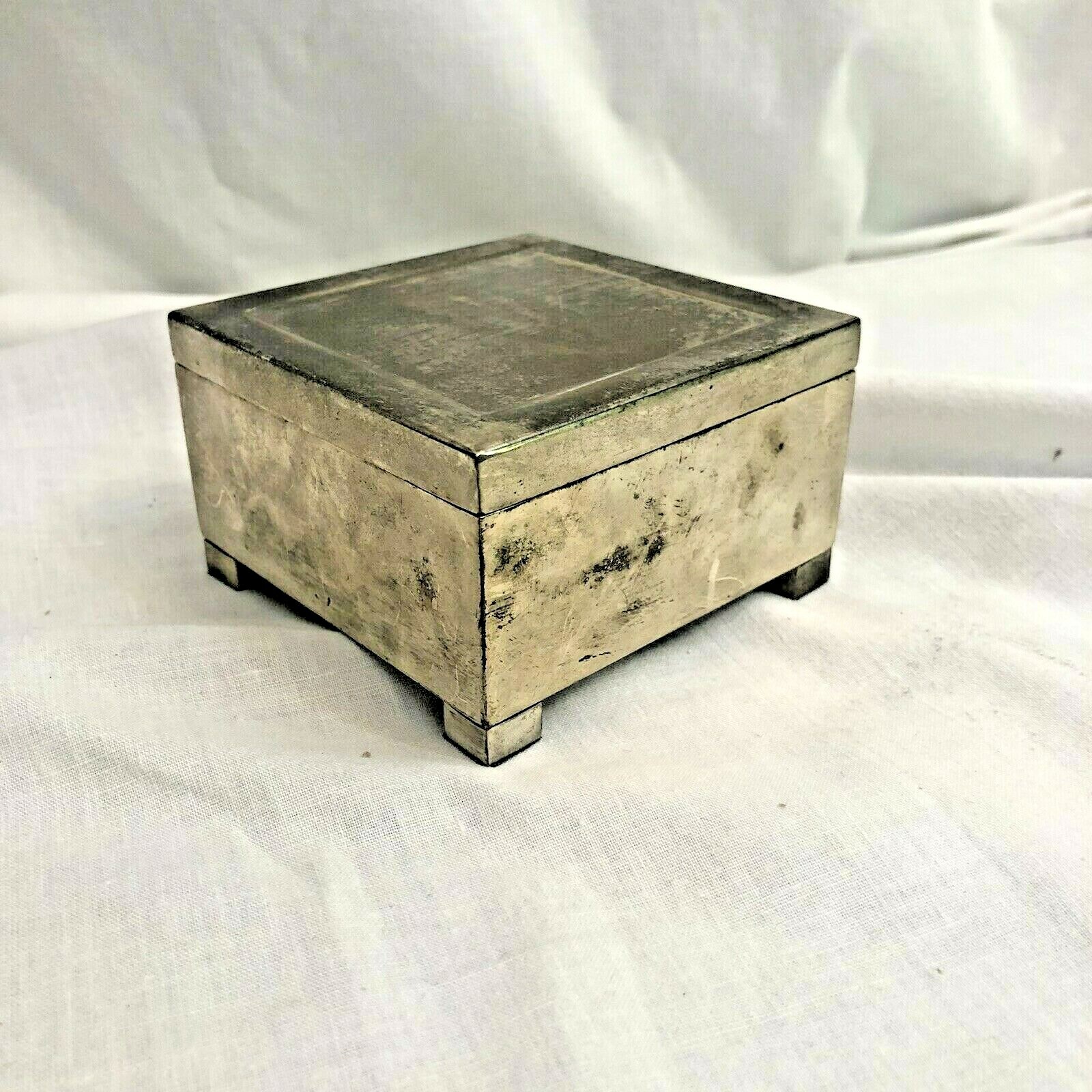 Vintage red envelope jewelry box Silver Plate - Jewelry Box Lined P25 ...