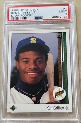 1989 UPPER DECK KEN GRIFFEY JR. STAR ROOKIE RC #1 PSA 9 MINT HOF | eBay
