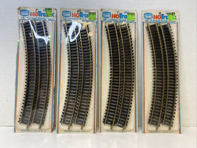 Set of 4 Vintage Life Like Trains Hot Track 18" Curved Track 4 Pieces ...