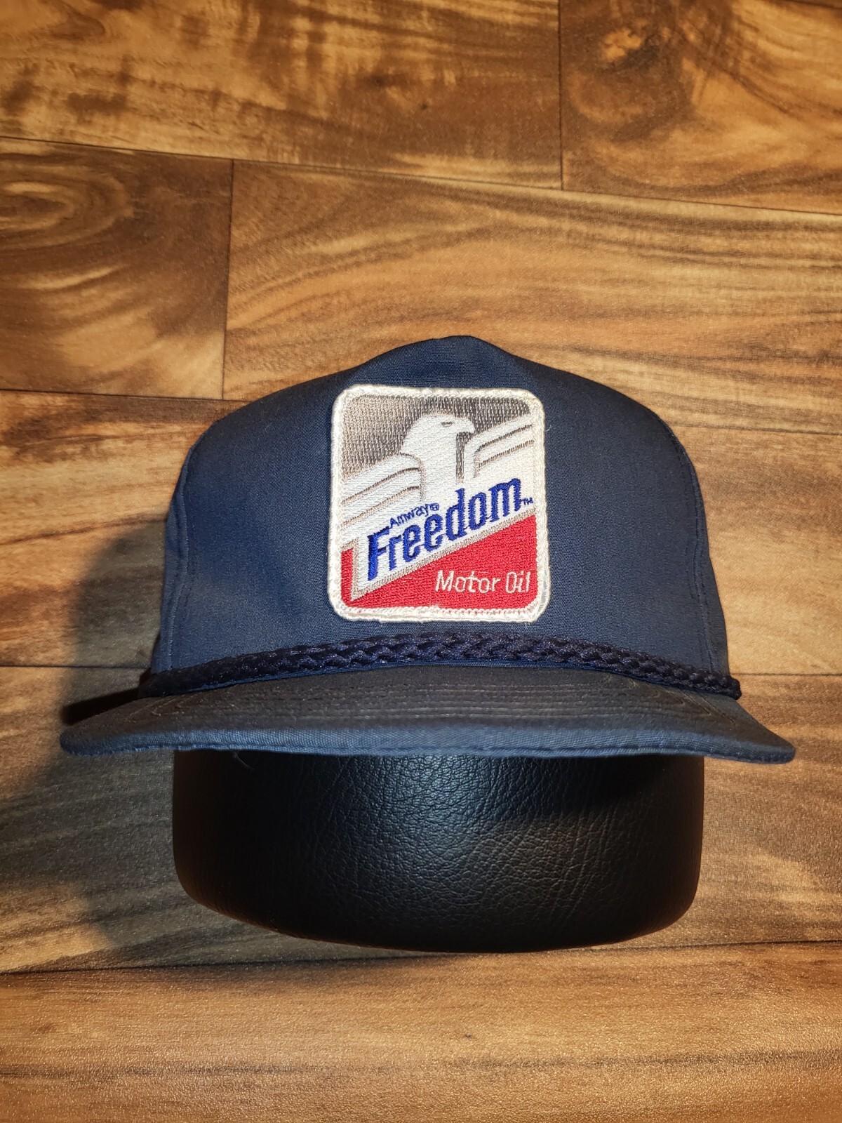 Vintage Freedom Motor Oil Racing Sports Eagle Navy Bl… - Gem