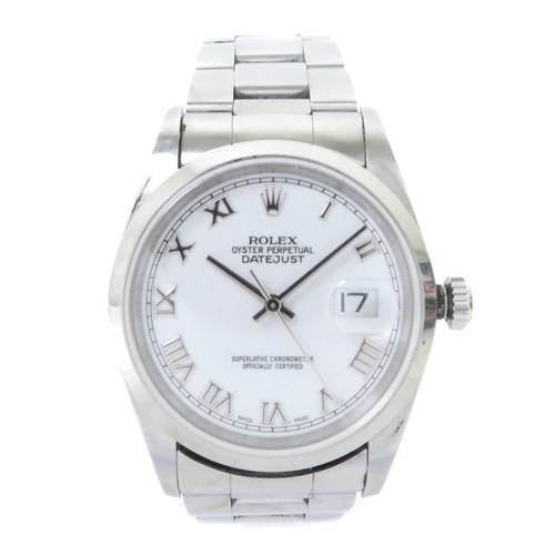ROLEX Datejust 36mm Automatic Watch Stainless Steel 16200/05YR White | eBay